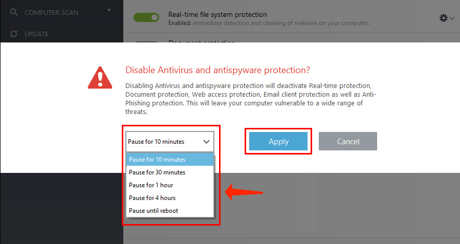 Deaktivieren Sie Avast, Symantec, ESET, McAfee, Avira und Bitdefender ...